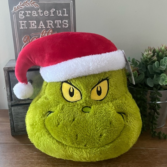 The Grinch | Holiday | New Decorated Grinch Face Throw Pillow | Poshmark